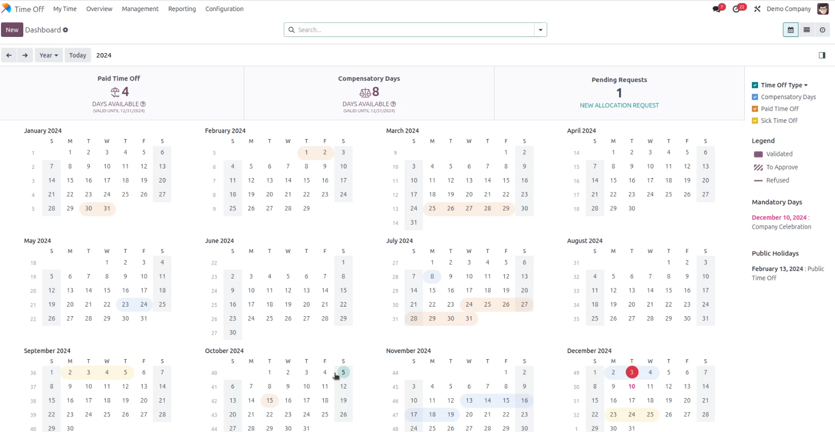 Time-off | ForgeFlow Cloud